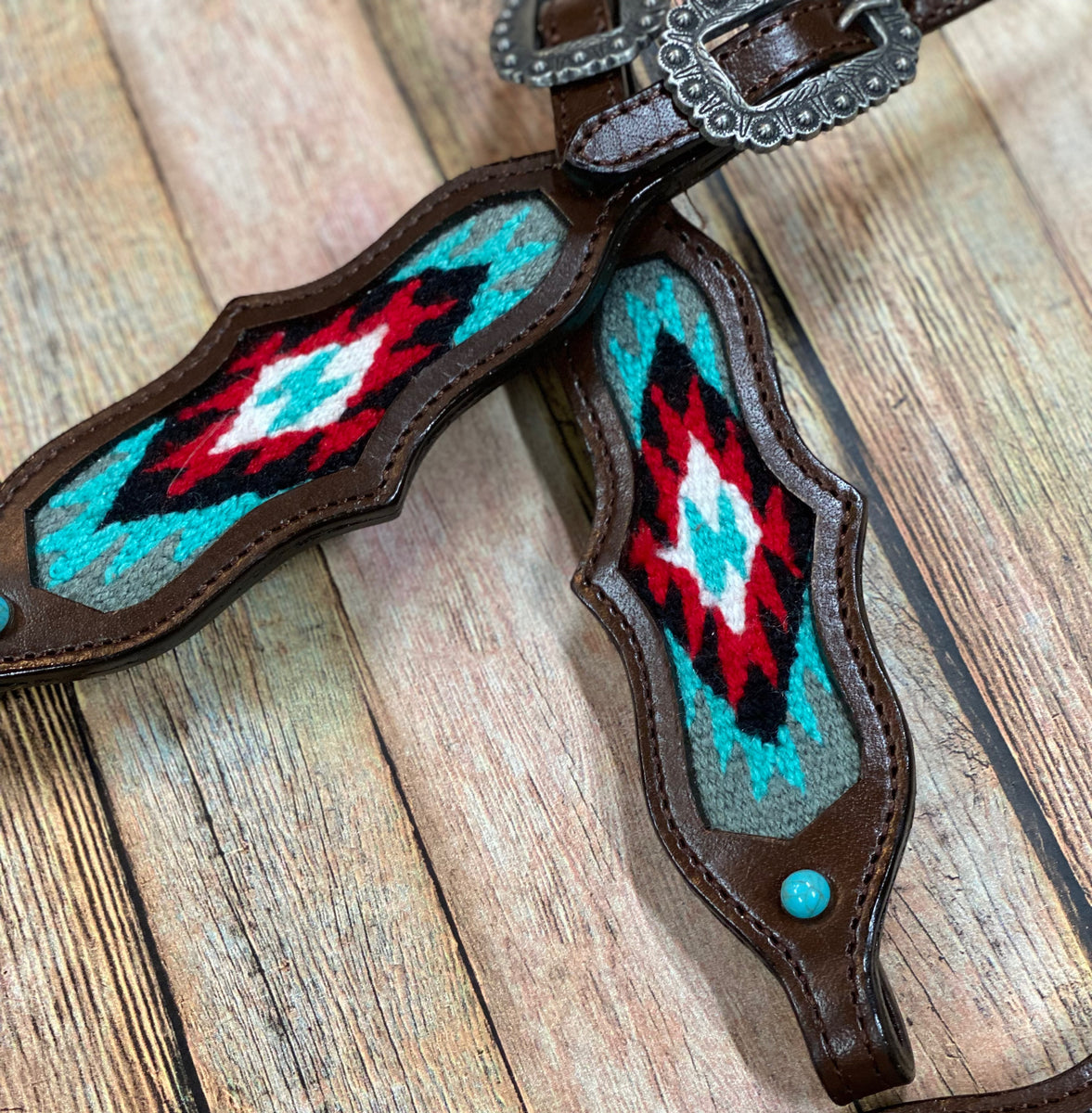 Turquoise and Red Pendleton Tack Set – Twisted T Tack