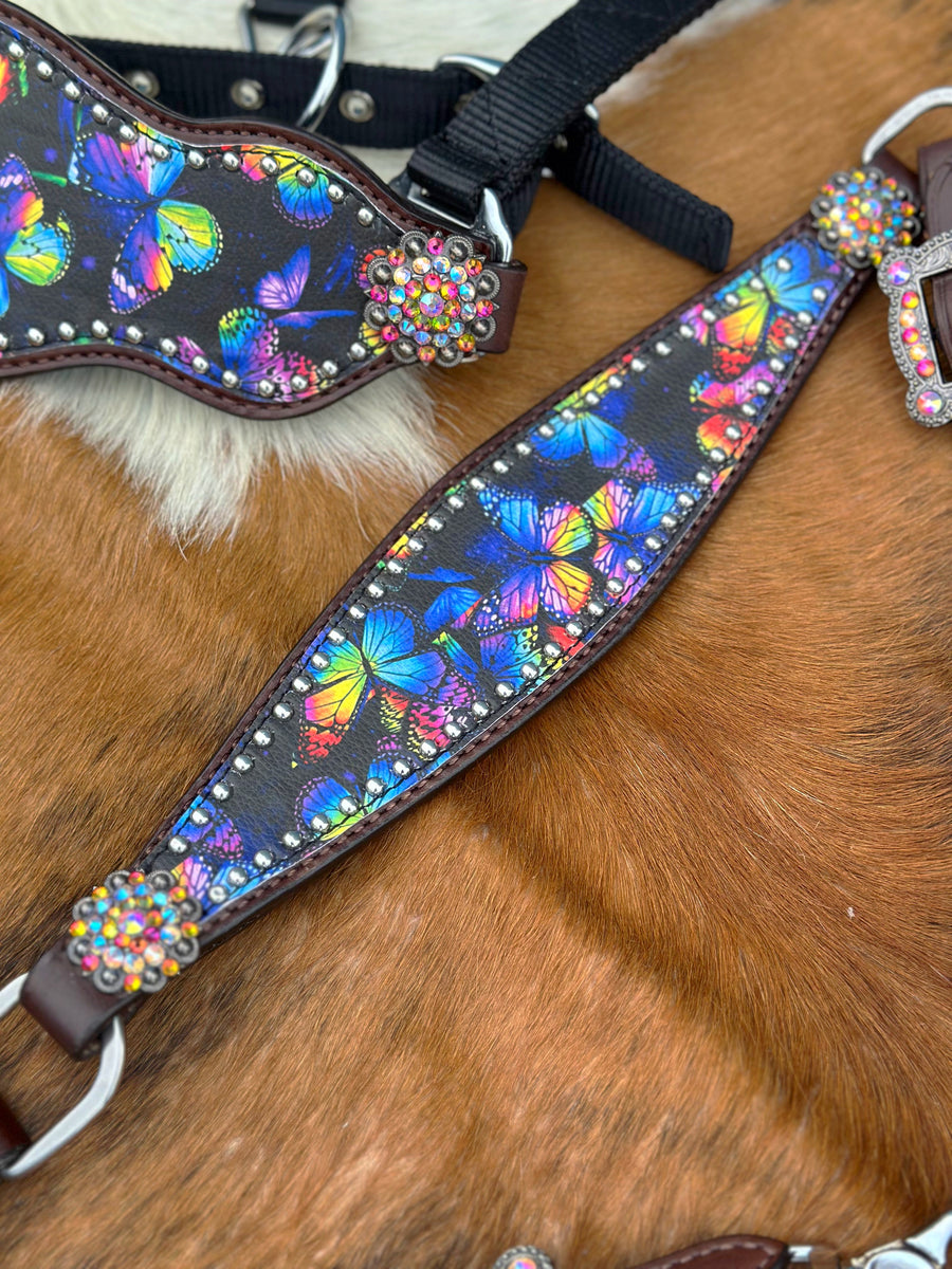 Complete Rainbow Butterfly Tack Set – Twisted T Tack