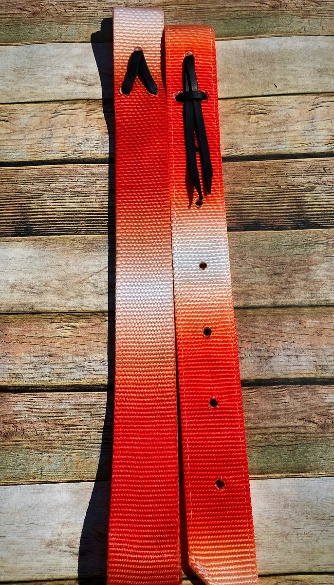 Red Ombre Latigo and Off Billet Set – Twisted T Tack